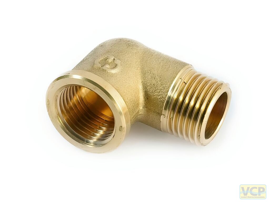 Winkel Messing blank 90° 1/2" Ig x Ag