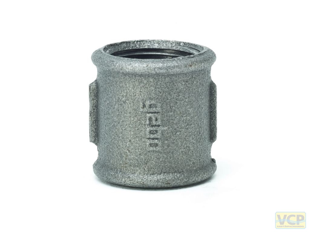 Muffe 1/2" TG schwarz